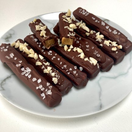 Simple, 2 ingredient, Peanut Protein Chocolate Fingers - The Lazy Low ...